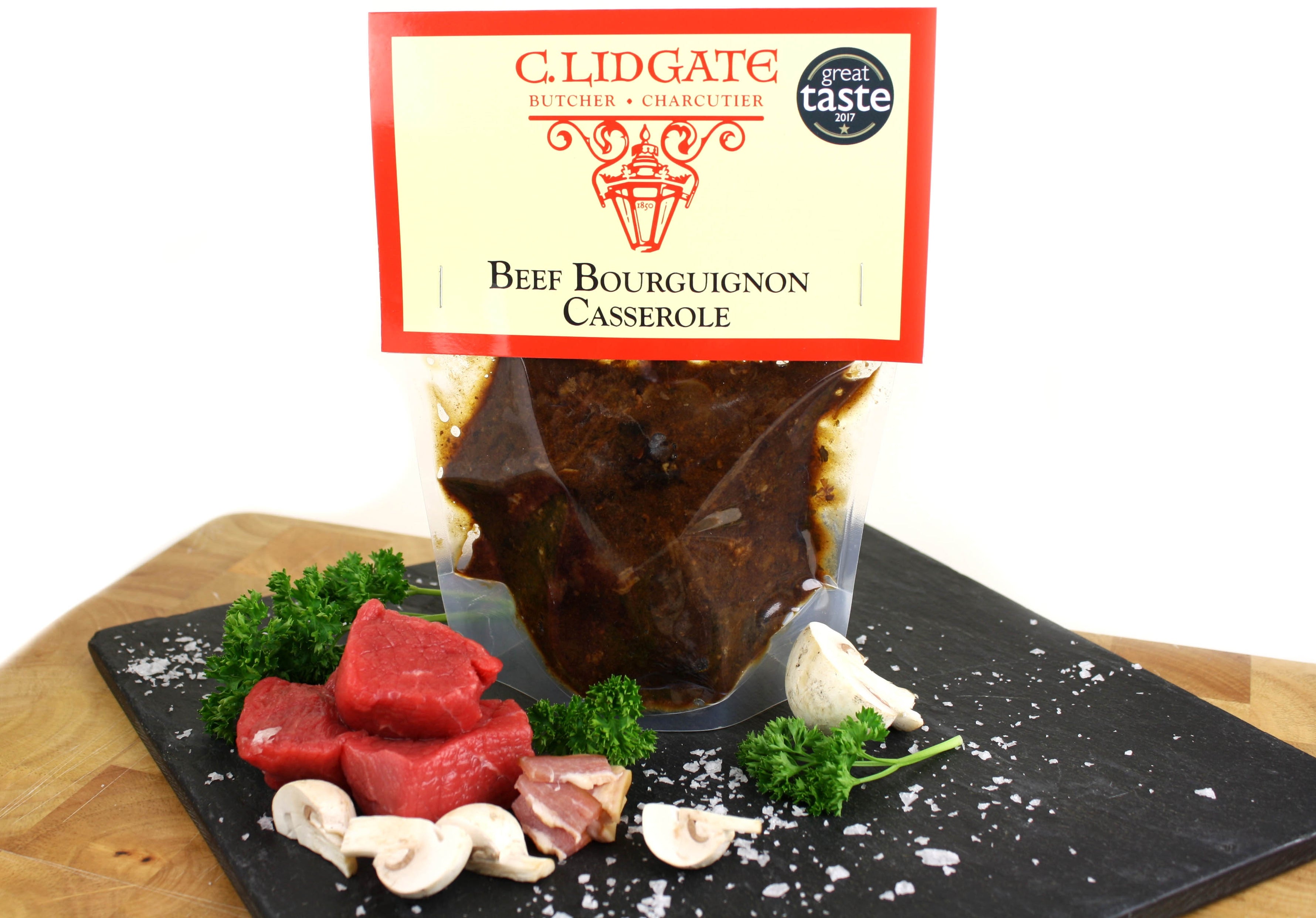 C Lidgate Boeuf Bourguignon Casserole 310g — Lidgates Butchers